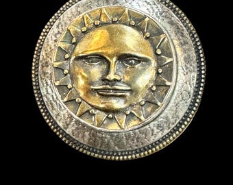 Vintage TABRA Moon Face Pin- Signed - Etsy