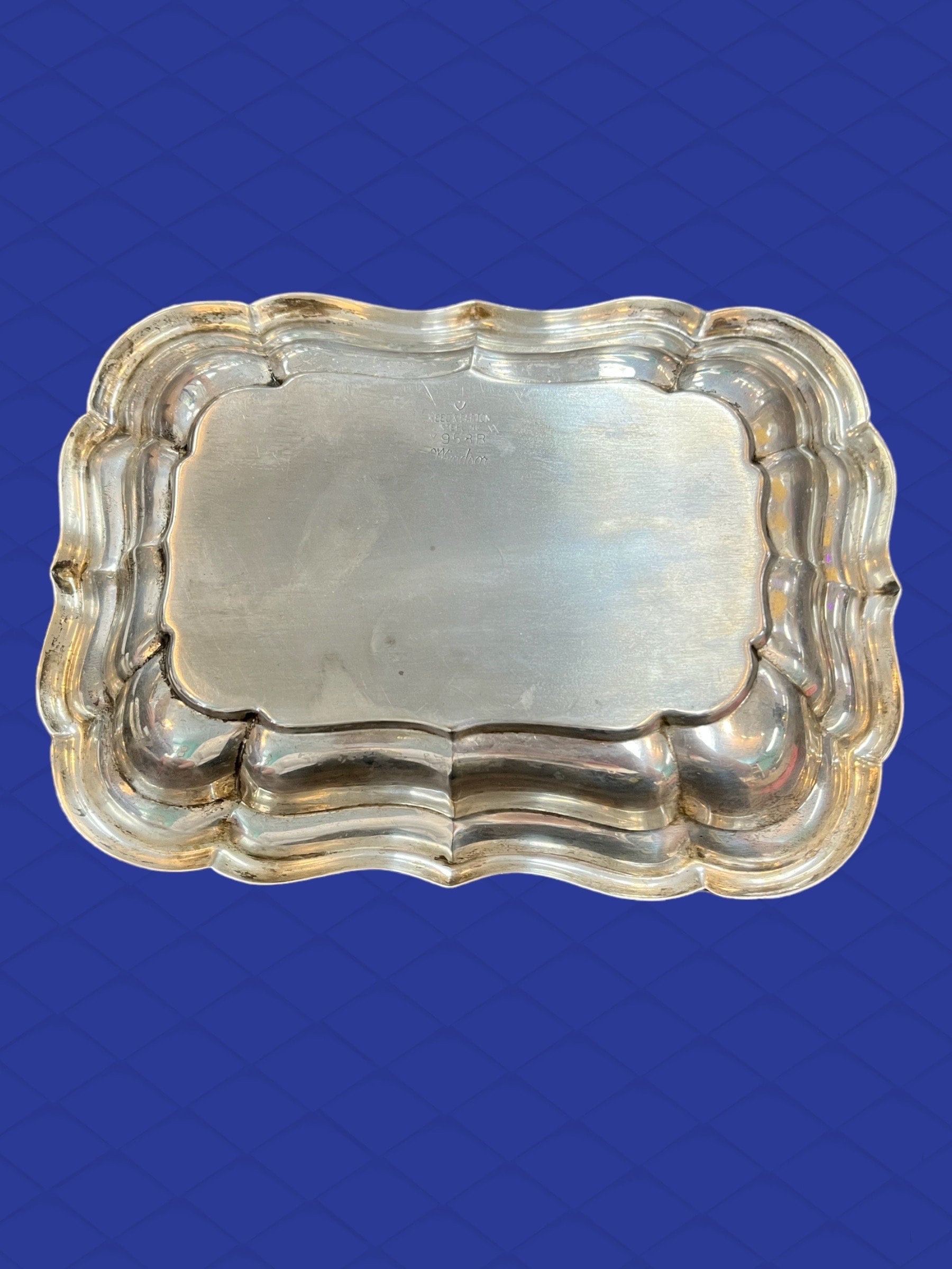 Vintage Sterling Silver Rectangular Tray Reed & Barton - Etsy