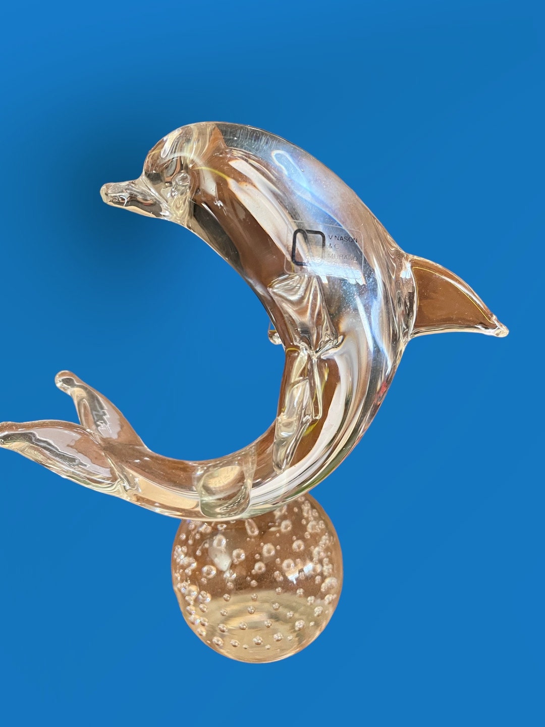 Vintage Murano Glass Dolphin - Etsy