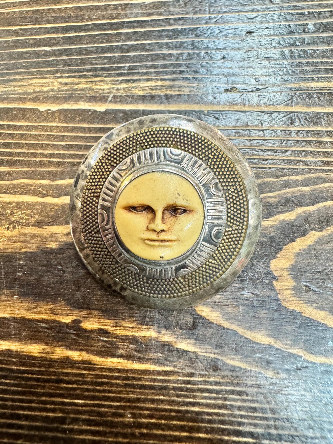 Vintage TABRA Moon Face Pin- Signed - Etsy