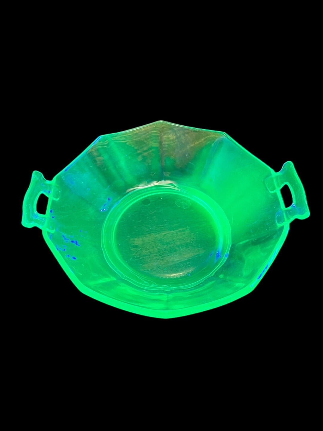 Antique Uranium Glass Serving Dish - Etsy