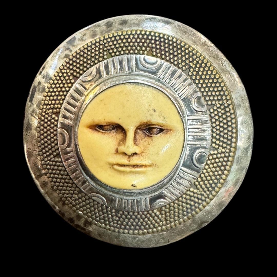 Vintage TABRA Moon Face Pin- Signed - Etsy