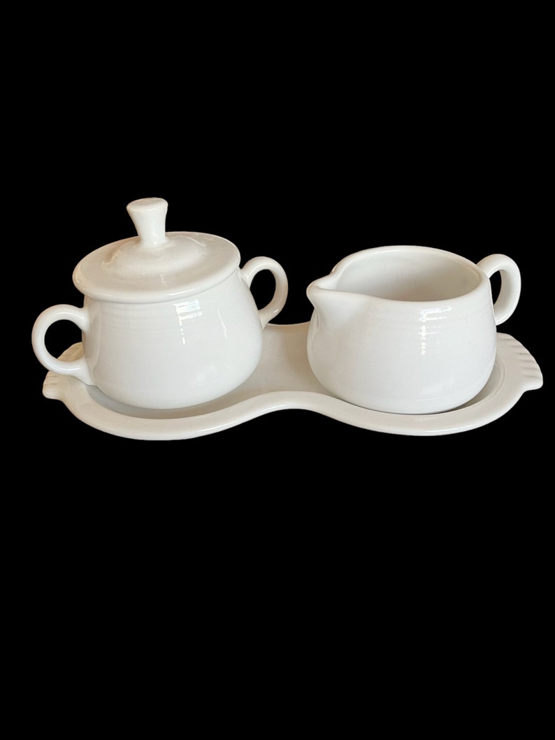 Vintage Fiestaware Creamer & Sugar Set - Etsy
