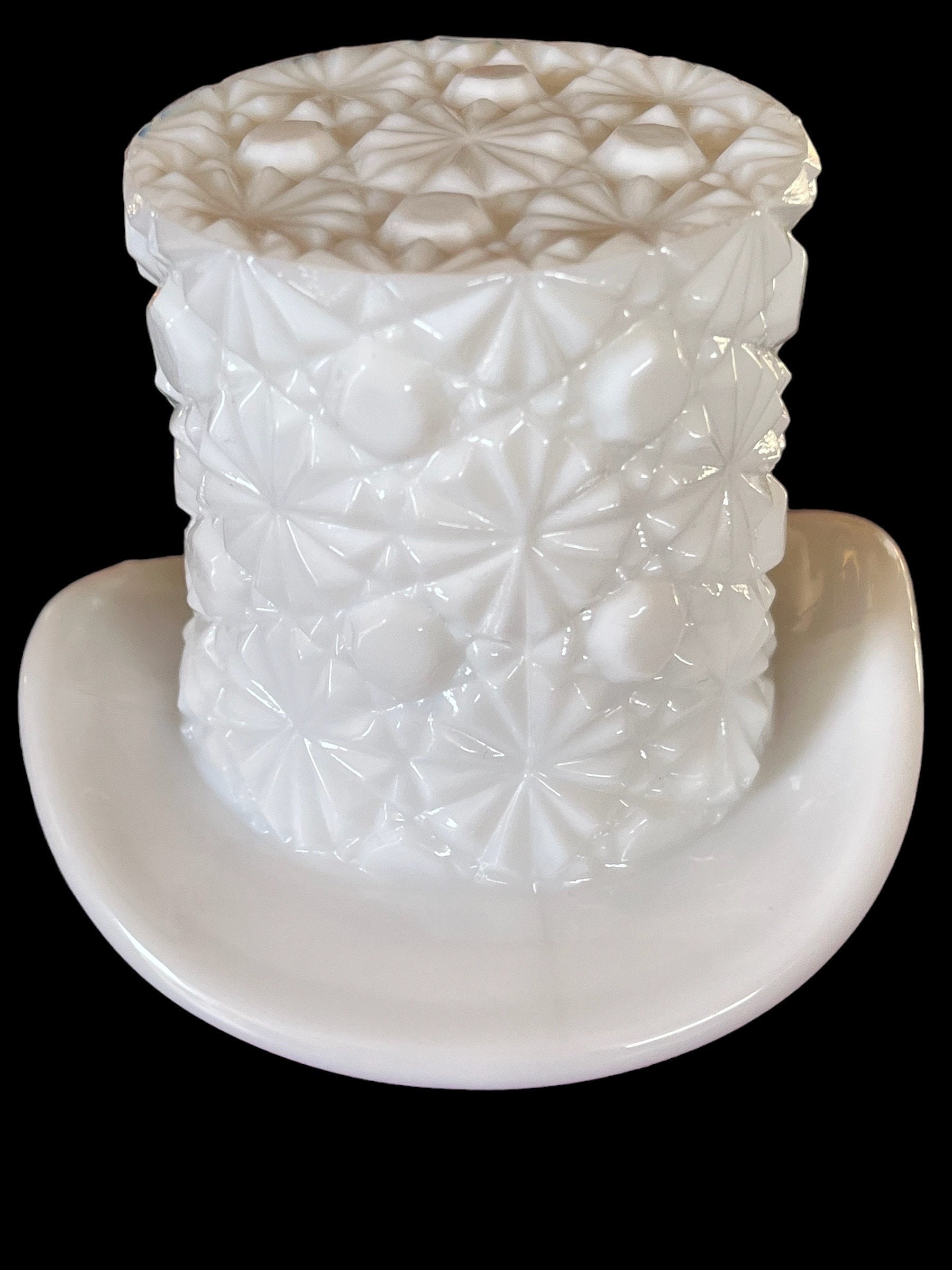 Vintage Fenton Milk Glass Top Hat - Etsy