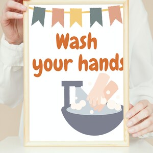 Classroom Prints, Wash Your Hands, Bathroom Signs, Preschool Prints ...