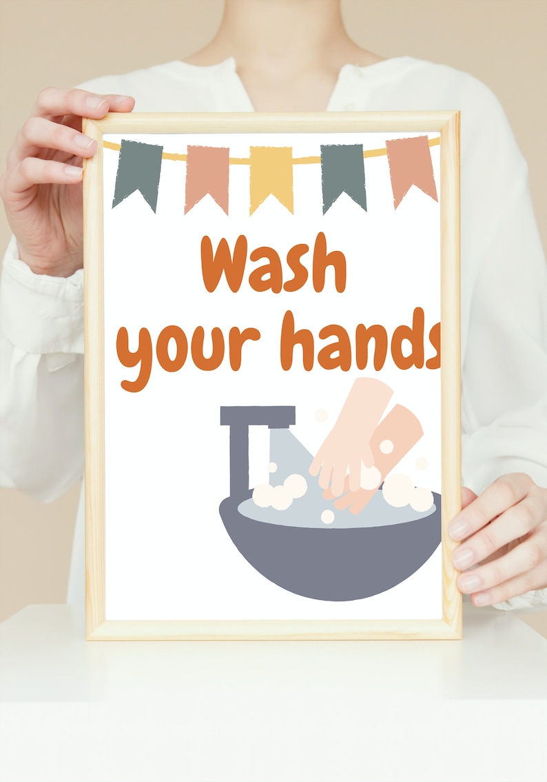 Classroom Prints, Wash Your Hands, Bathroom Signs, Preschool Prints ...
