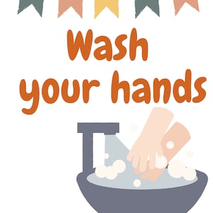 Classroom Prints, Wash Your Hands, Bathroom Signs, Preschool Prints ...