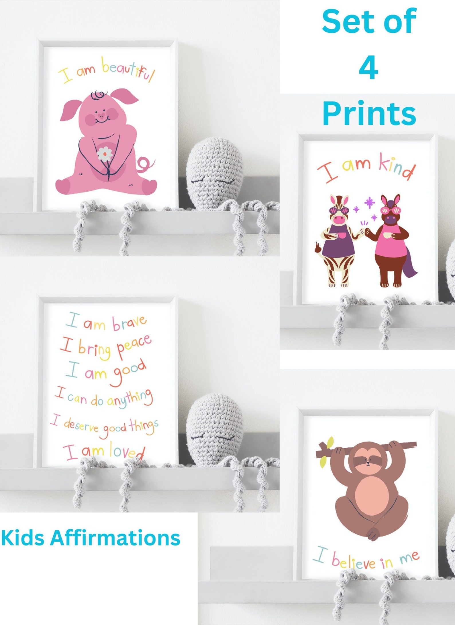 Kid Affirmations Prints, Children Prints, Positive Message Prints, Kids ...
