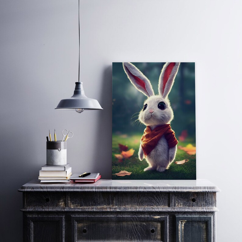 Printable Wall Art, Rabbit Wall Art, Rabbit Poster, Childrens Wall ...
