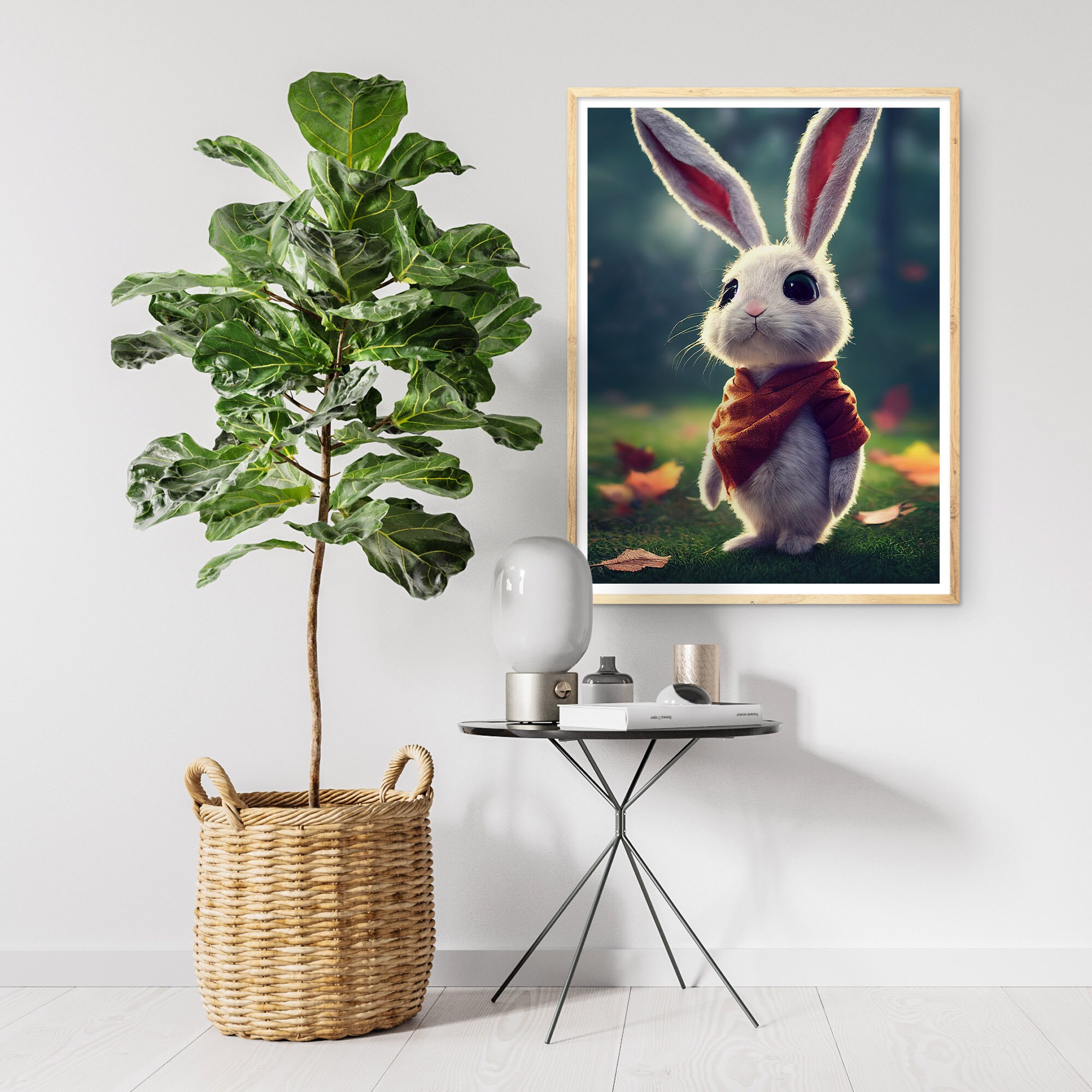 Printable Wall Art, Rabbit Wall Art, Rabbit Poster, Childrens Wall ...
