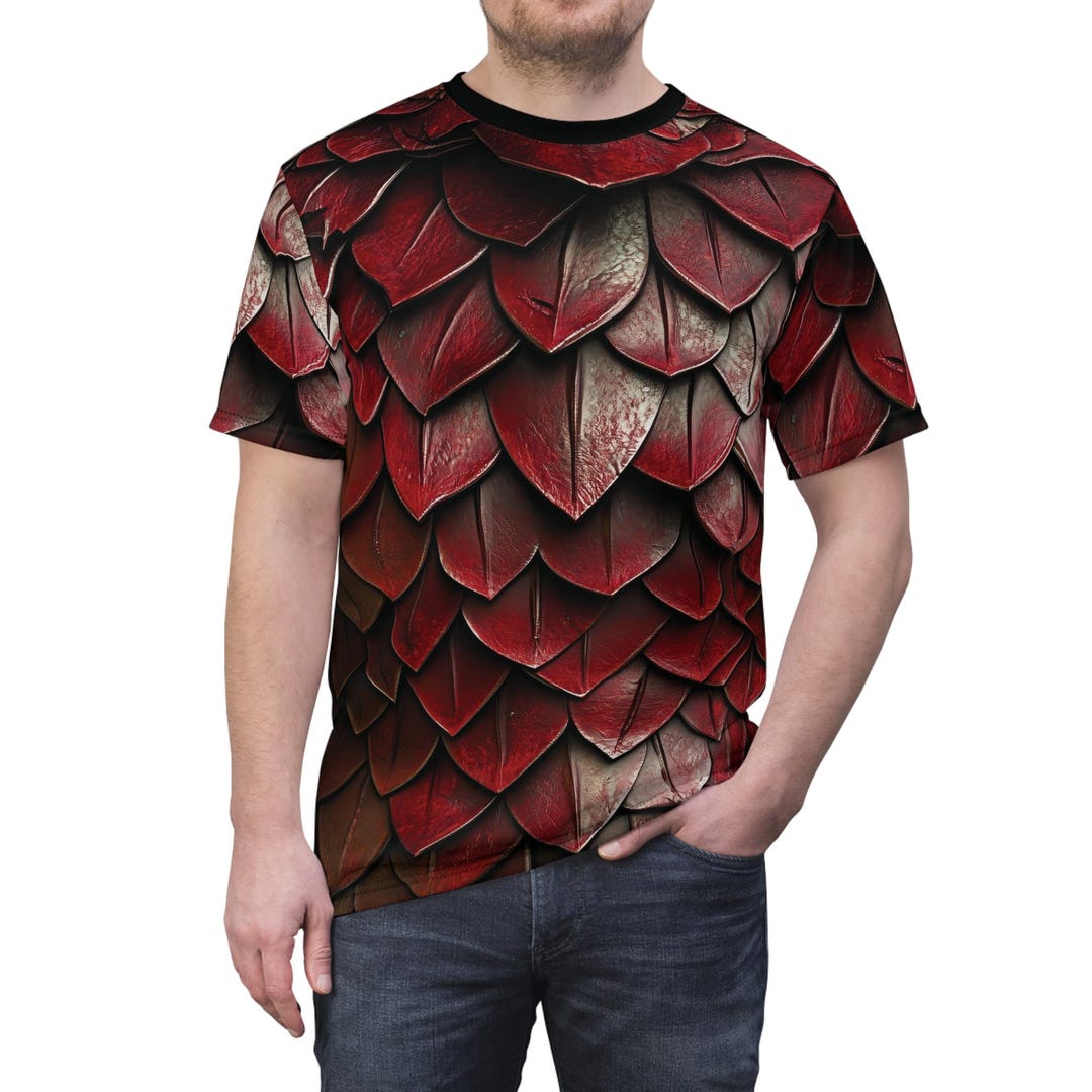 Red Dragon Scale Armor Cosplay T-shirt: Unisex All Over Print Tee - Etsy