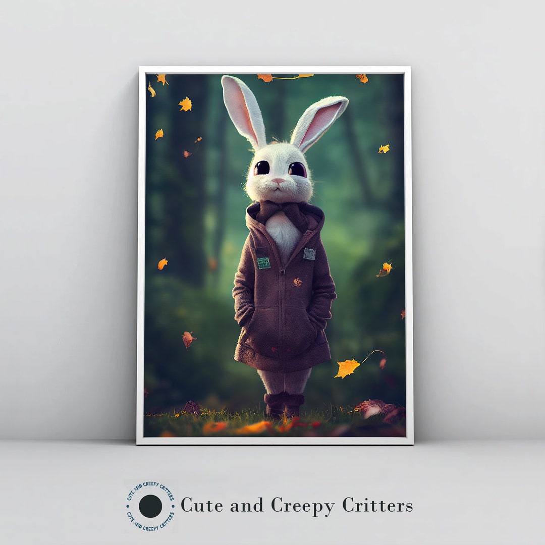 Printable Wall Art, Rabbit Wall Art, Childrens Wall Printable, A4 ...