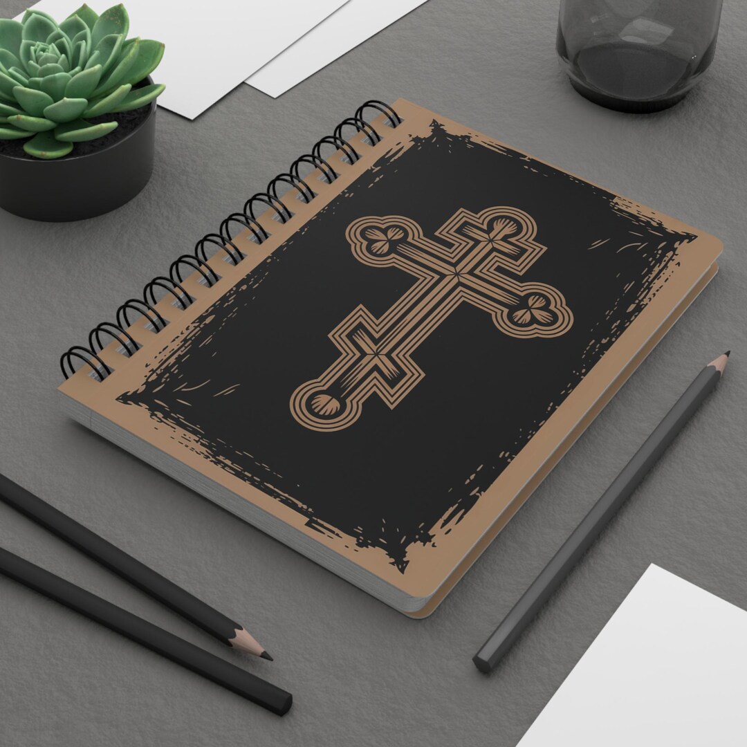 Spiral Bound Journal Orthodox Cross Design, Inspirational Journal for ...
