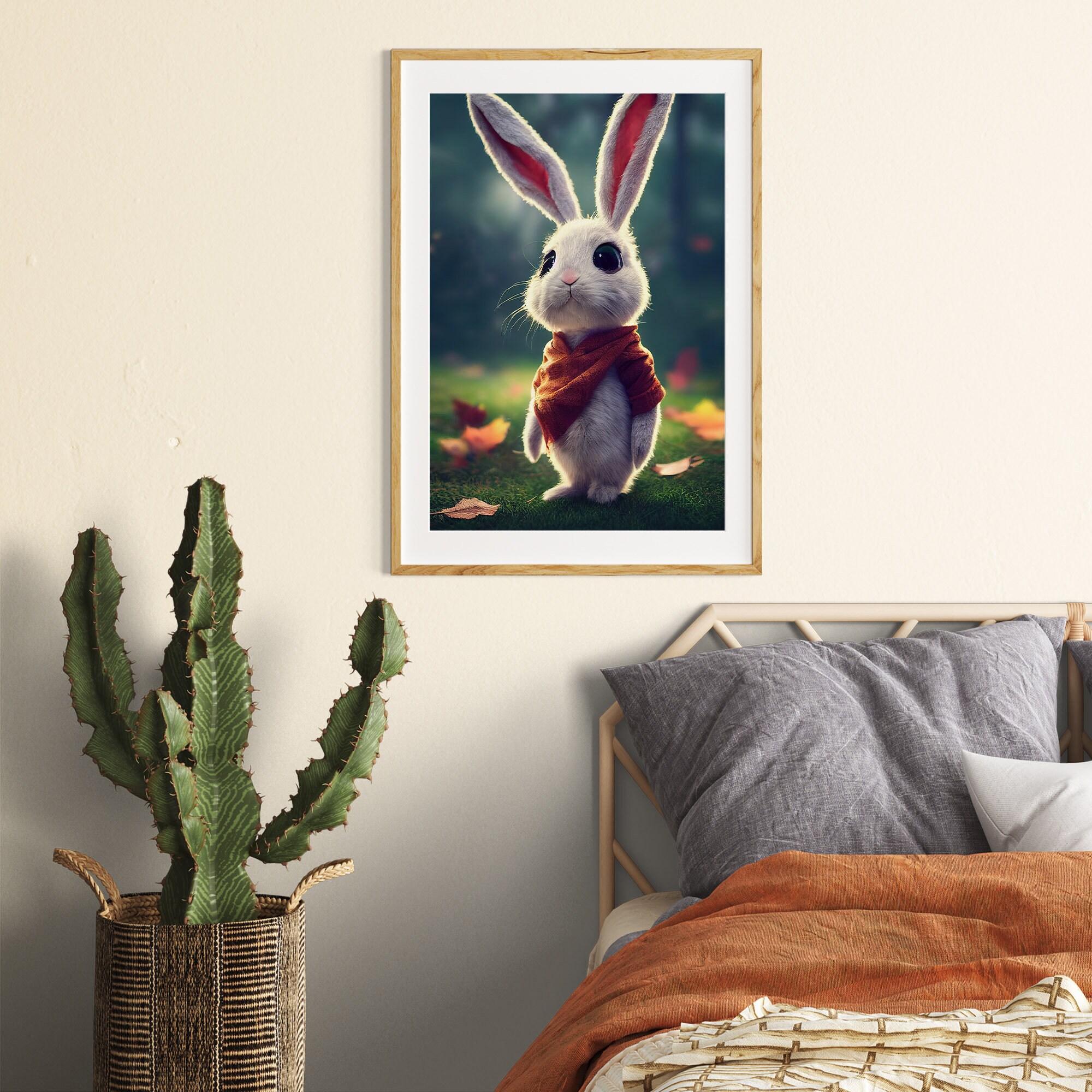 Printable Wall Art, Rabbit Wall Art, Rabbit Poster, Childrens Wall ...