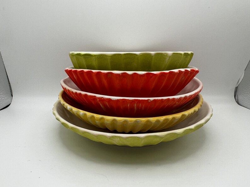 Colorful Fluted Bowls - Etsy