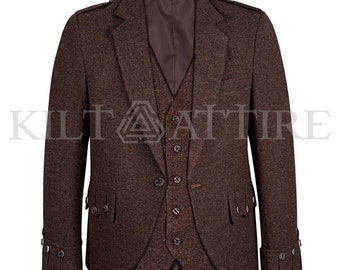 Dark Brown Tweed Jacket - Etsy