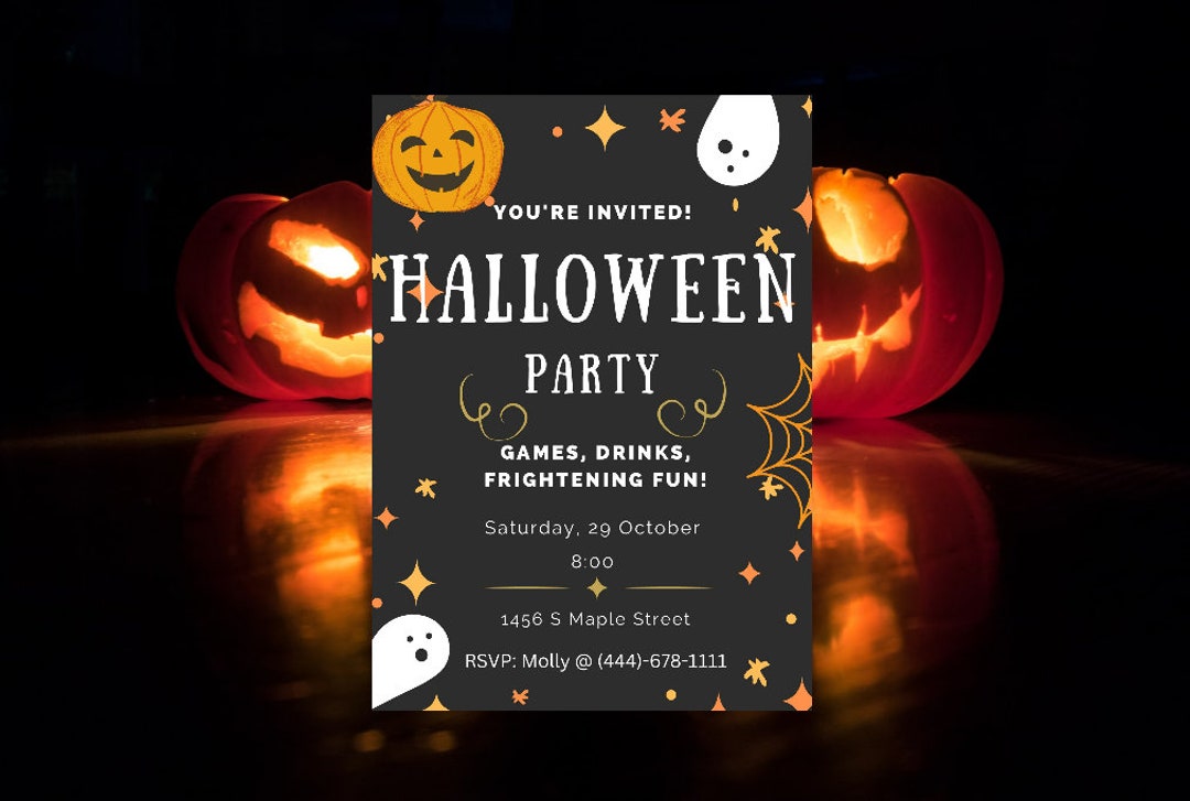 EDITABLE Halloween Party Invitation | Printable Halloween Invite ...