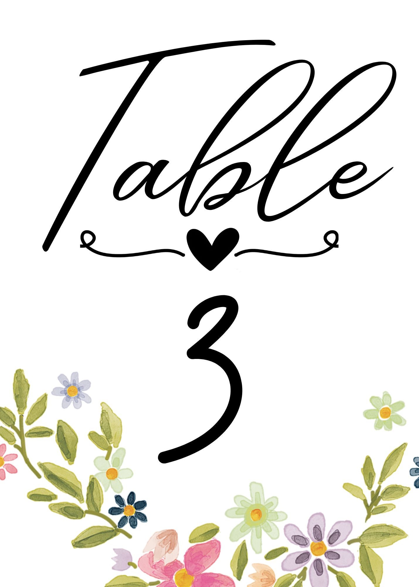 Modern Wedding Table Marker EDITABLE Modern Wedding Table Marker - Etsy