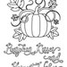 Printable Thanksgiving Fall Coloring Pages | Easy Fun Coloring Book - Etsy
