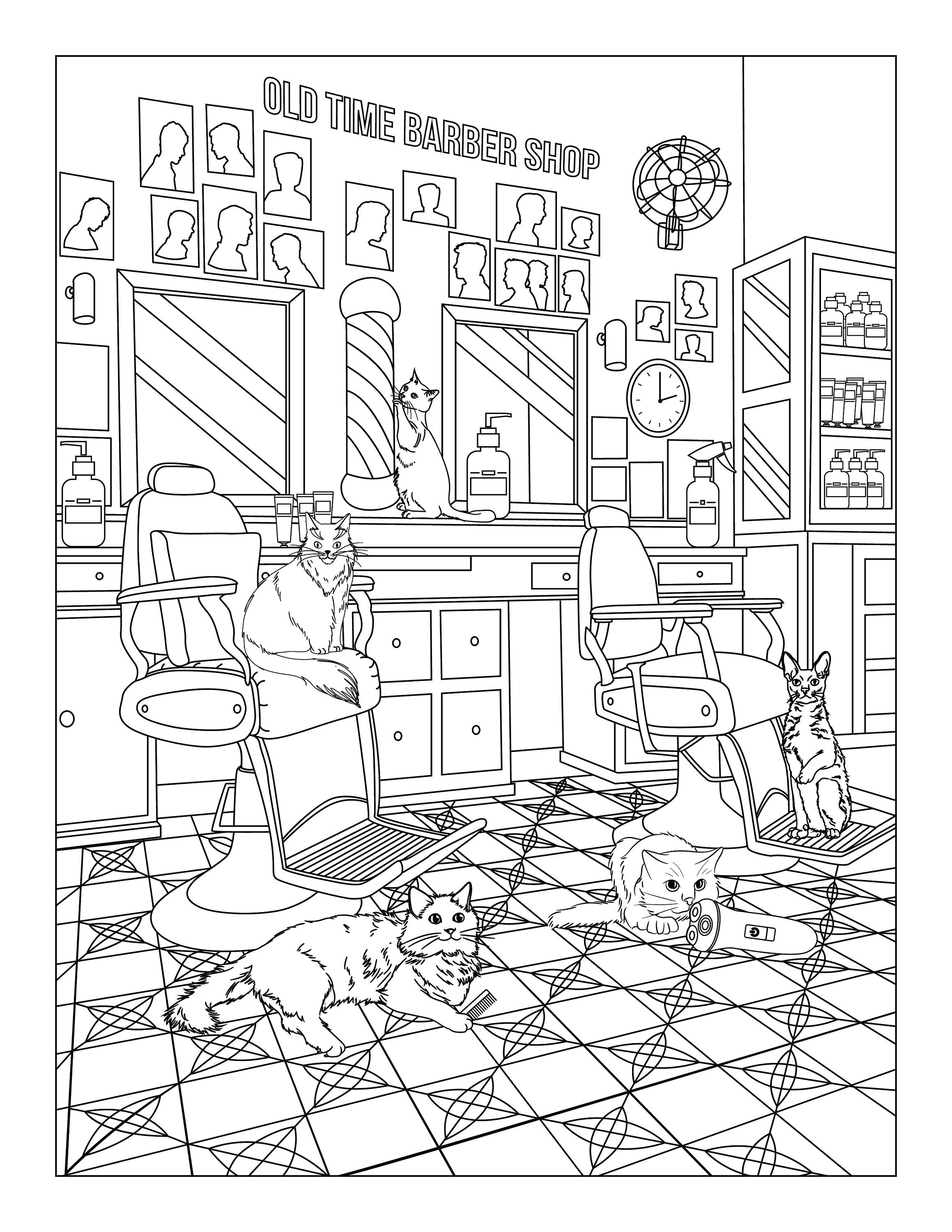Barber Coloring Pages