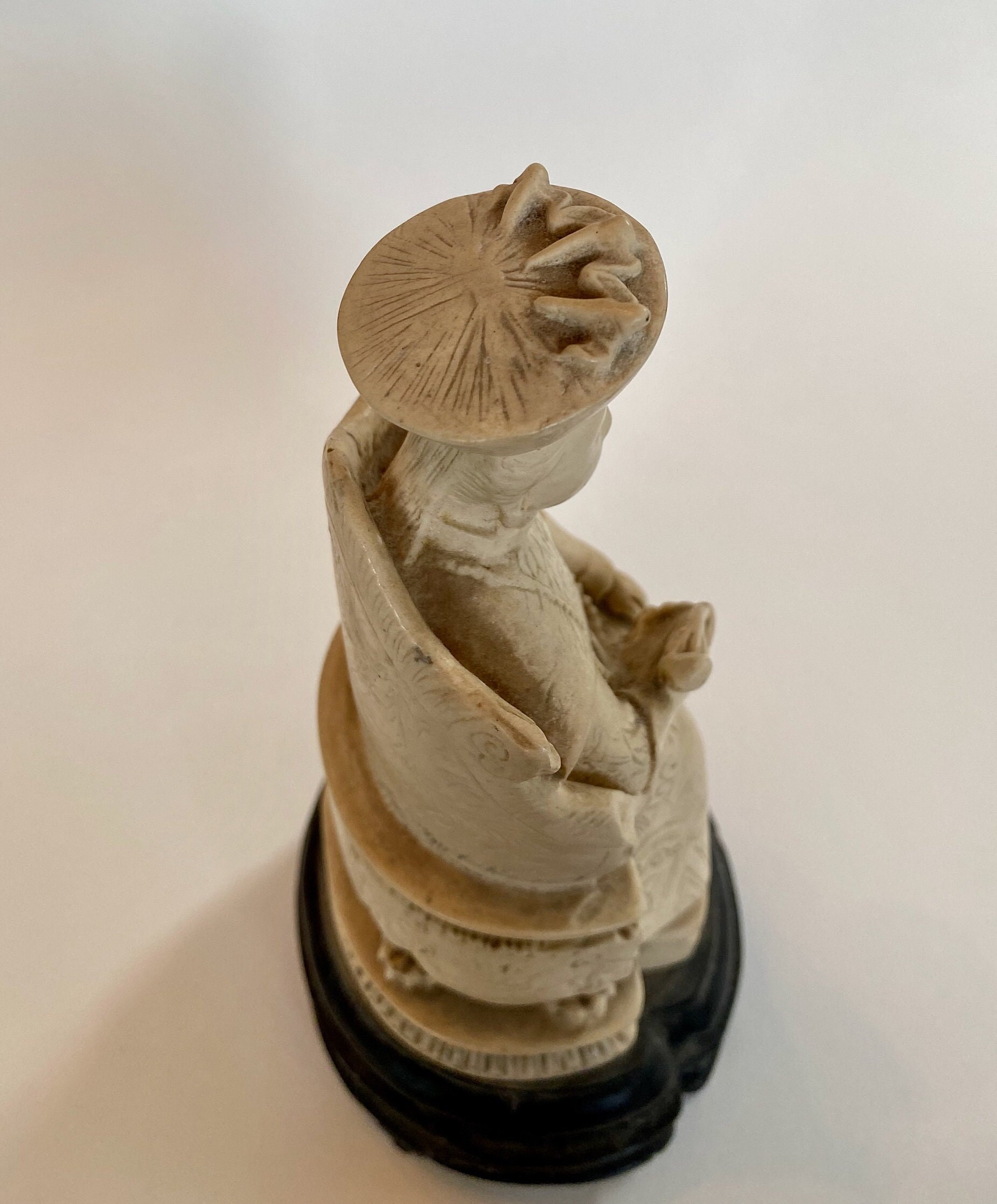 Faux Ivory Figure of Seated Empress - Etsy
