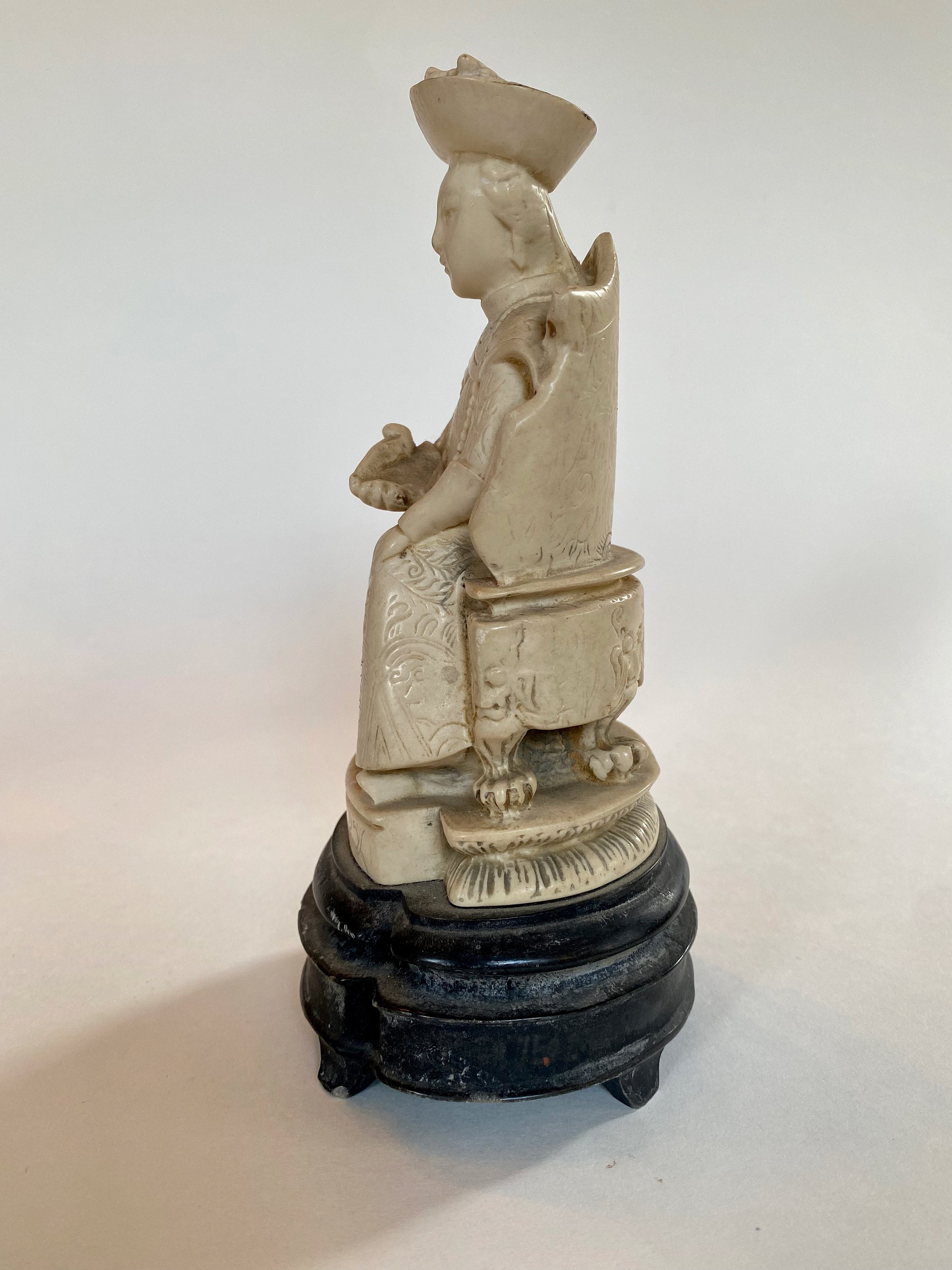 Faux Ivory Figure of Seated Empress - Etsy