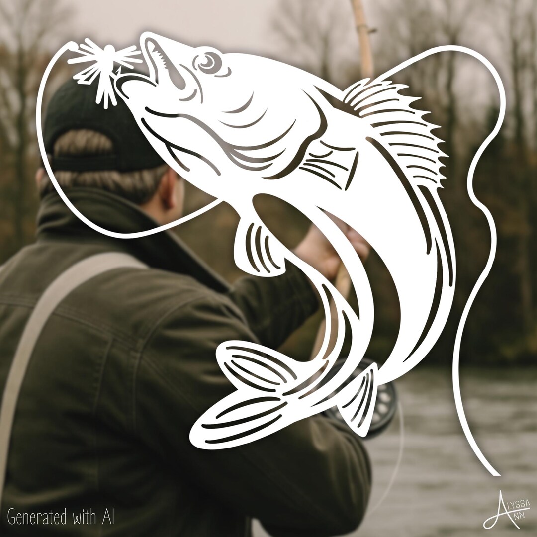 Fly Fishing Vinyl Decal (4x4 Inches) - Etsy