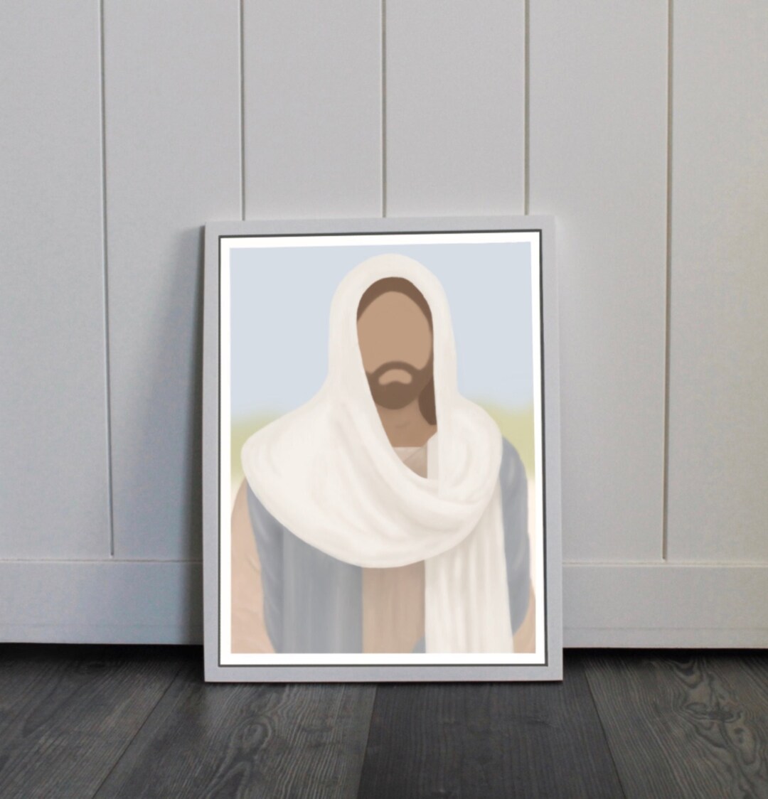 Jesus Christ Faceless Digital Art, Pastel Color Jesus Art Printable ...