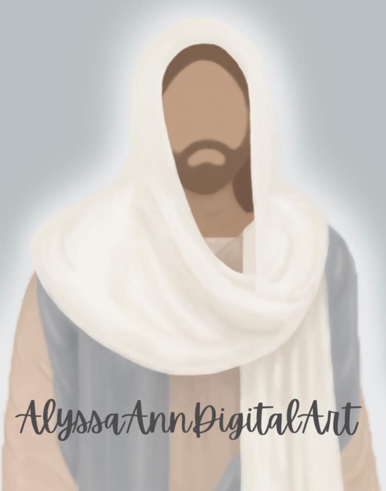 Jesus Christ Faceless Digital Art Famous Jesus Portrait - Etsy