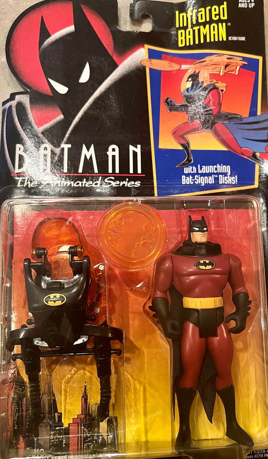 Batman the Animated Series Infrared Batman Launching Bat signal Disks Kenner 1993 Light Warping Never Opened Etsy Canada