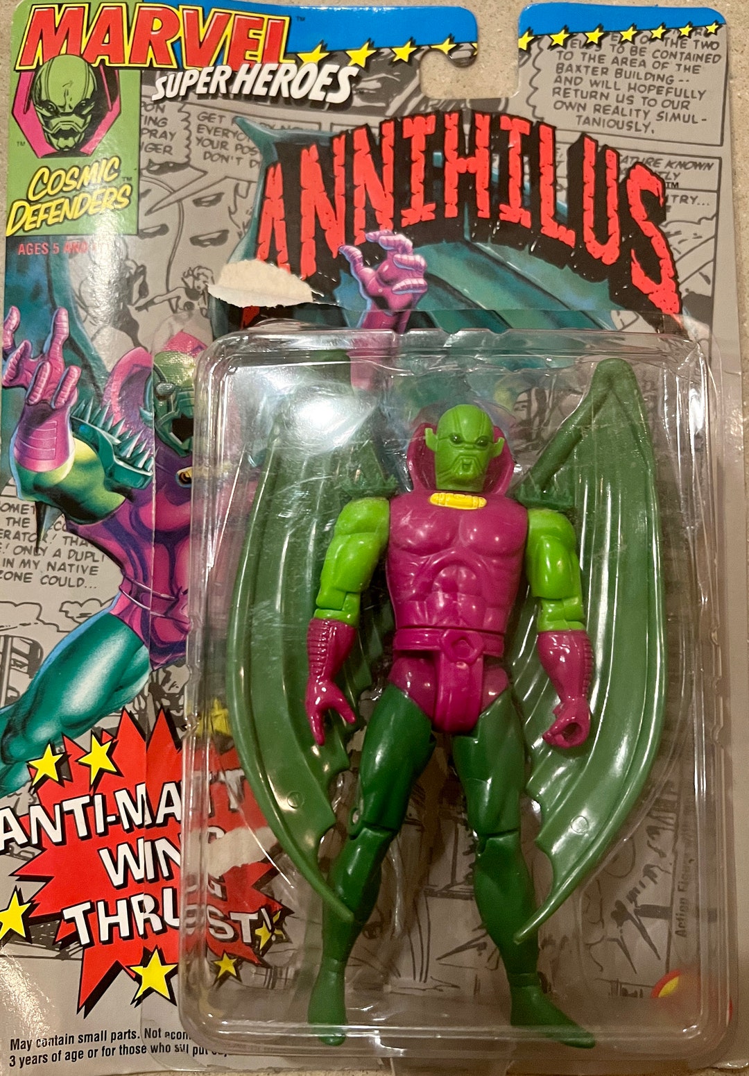 Marvel Super Heroes: Annihilus Anti-matter Wing Thrust Toy Biz 1992 ...