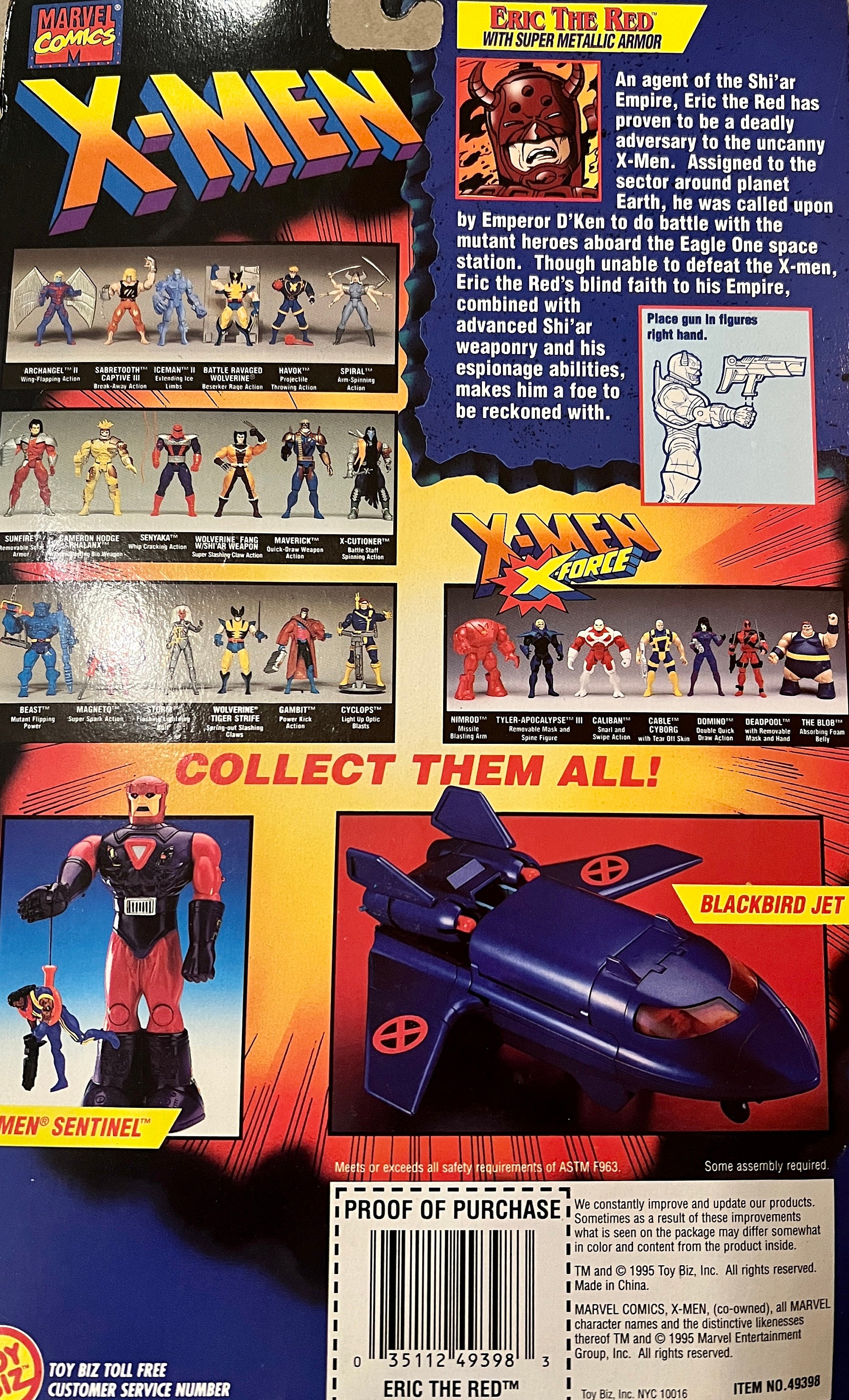 X-men: Eric the Red Invasion Series Toy Biz 1995 Marvel Comics MIB ...