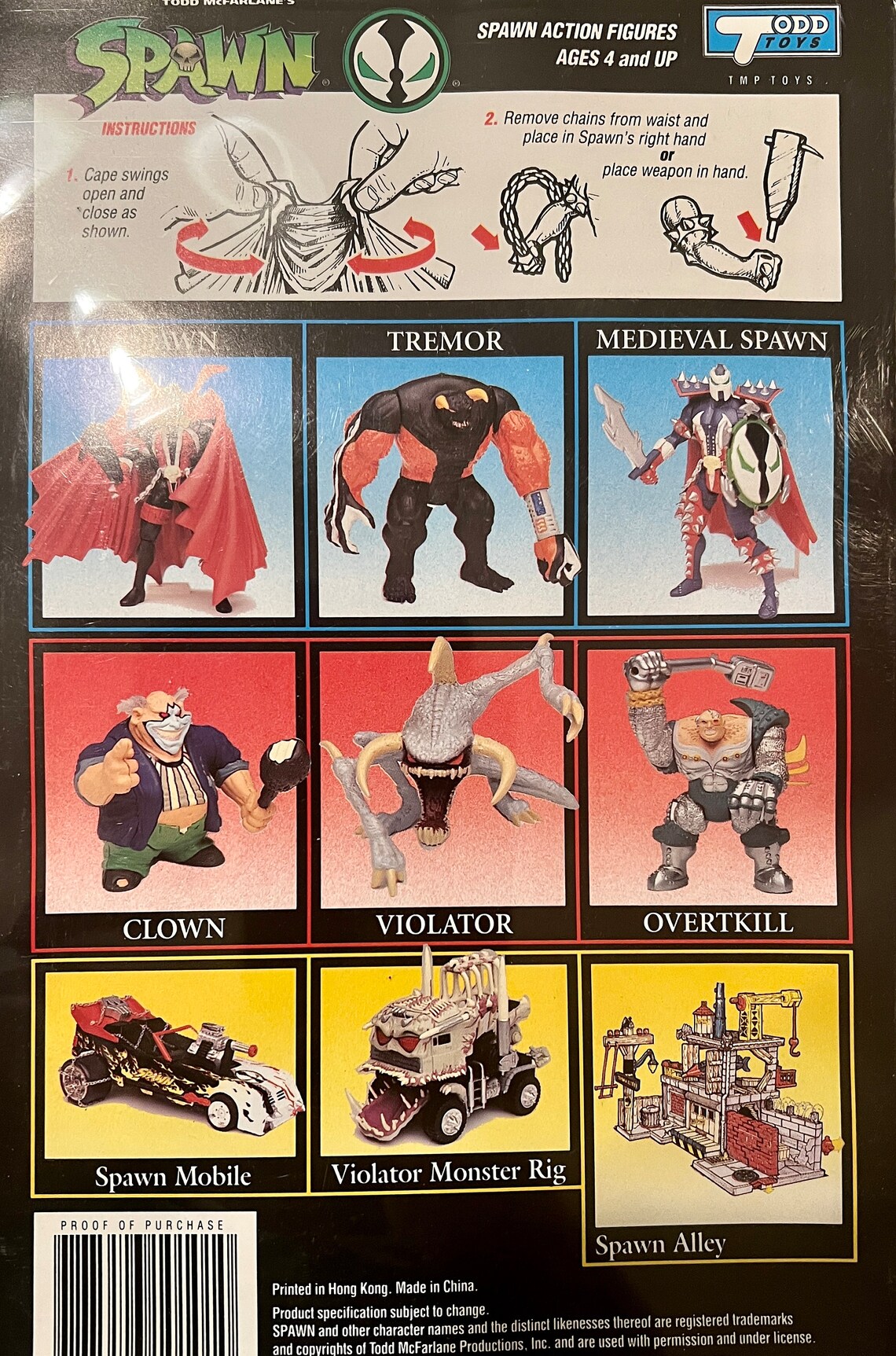 Spawn: Spawn | Flying Cape With Comic Book | Mcfarlane Toys | 1994 ...