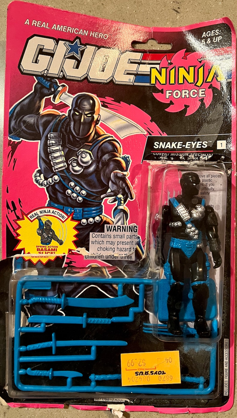 G.I. Joe: Ninja Force Snake-eyes Spring Action Basami Slice Hasbro 1992 ...