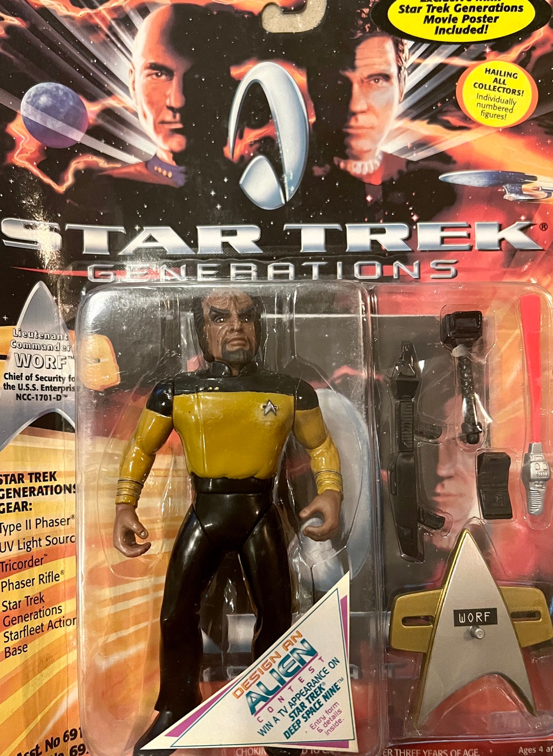 Star Trek: Generations Lieutenant Commander Worf Playmates - Etsy