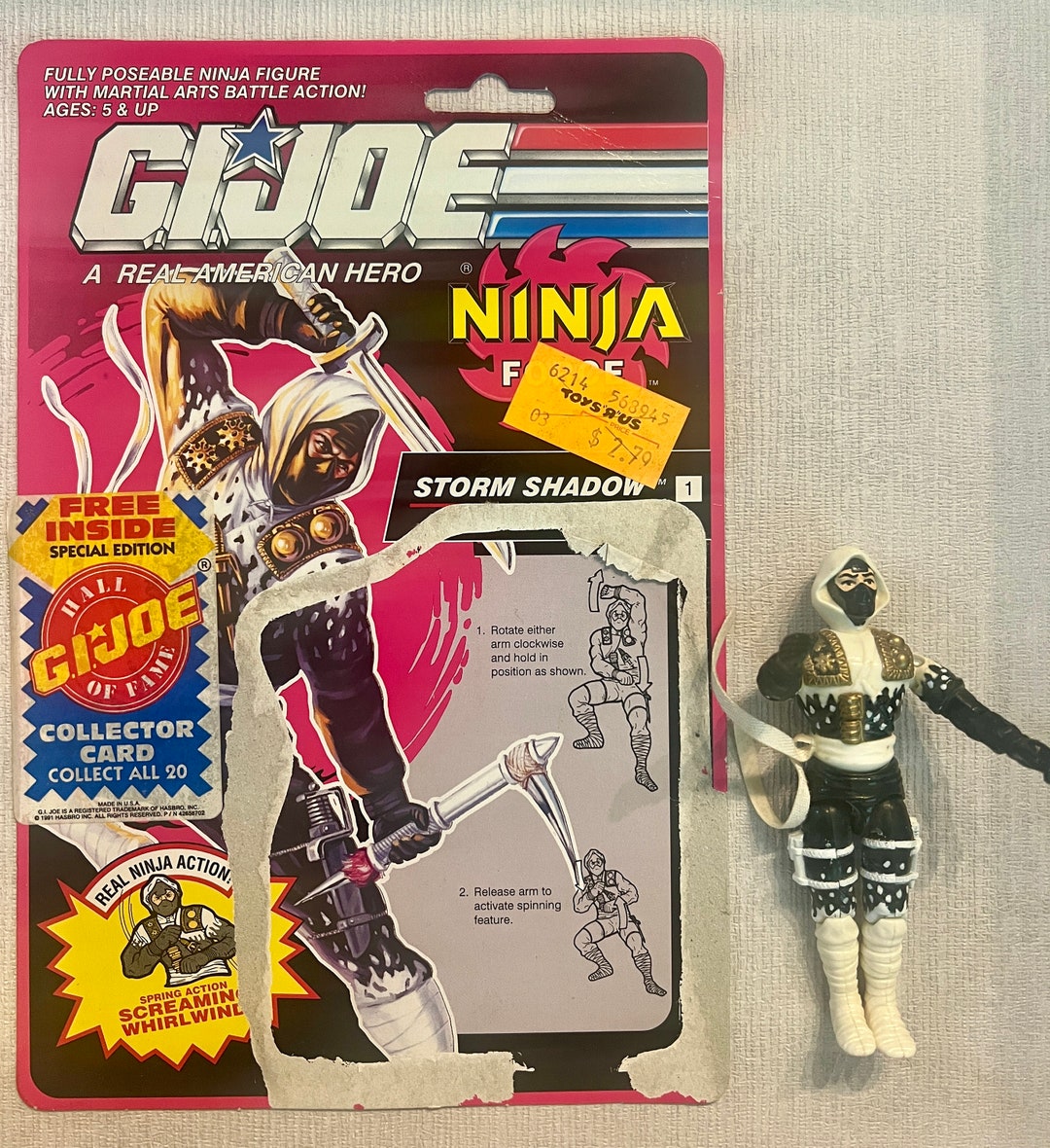 GI Joe: Ninja Force Storm Shadow 3.75 Spring Action Screaming Whirlwind ...
