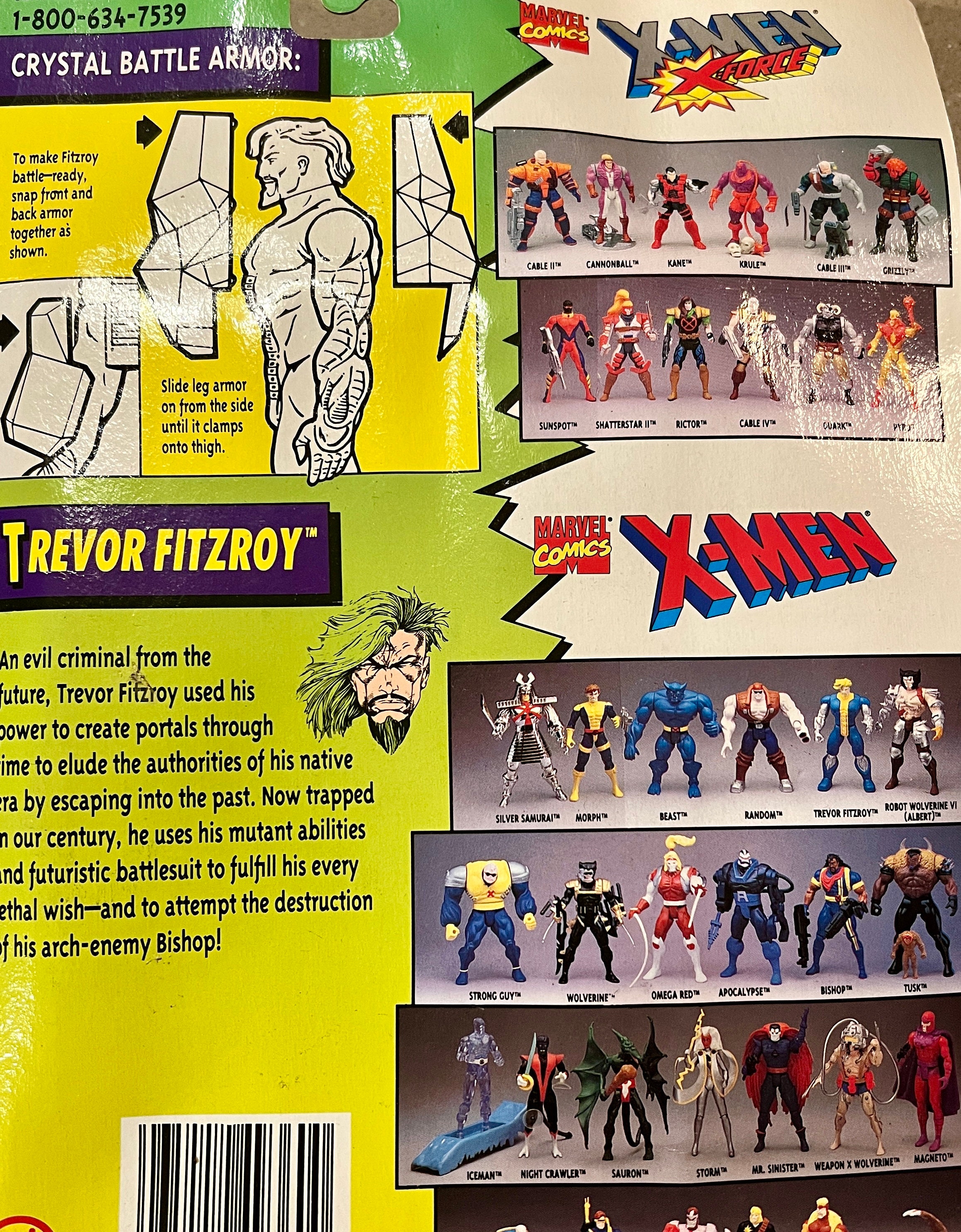 X-men: Trevor Fitzroy Toy Biz 1994 Marvel Comics Slight Warping never ...