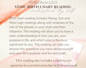Vedic / Sidereal Astrology Birth Chart Reading - Etsy