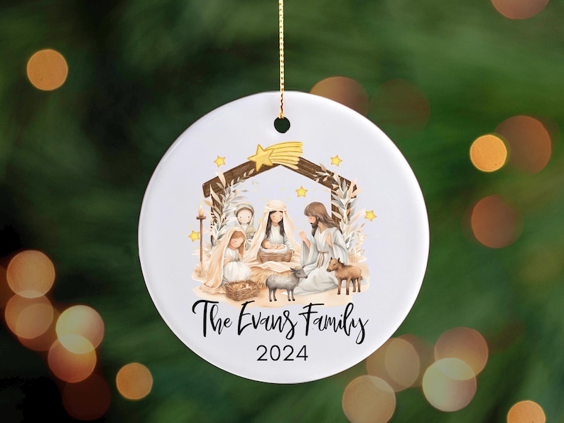 Nativity Christmas Ornament, Christmas Holiday Decorating, Jesus ...
