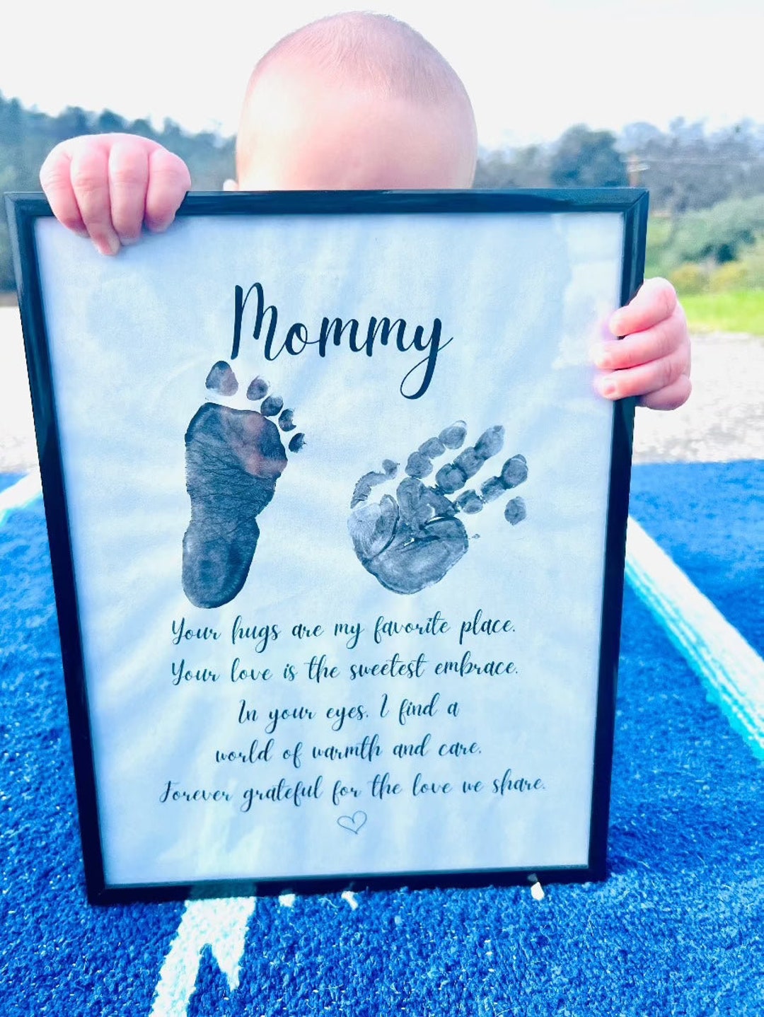Mommy Love Note, Handprint Footprint Keepsake, Personalized Baby Gift ...