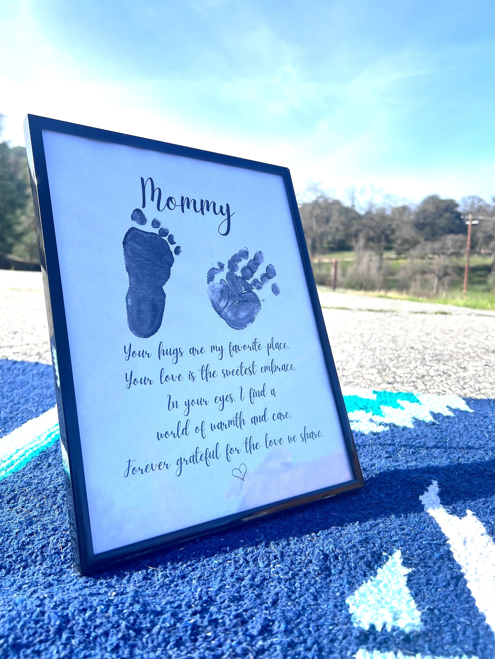 Mommy Love Note, Handprint Footprint Keepsake, Personalized Baby Gift ...