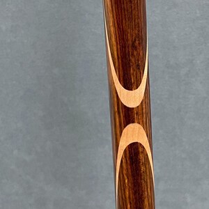 153. Caribbean Rosewood Walking Cane With Olive Grip, and Tiger Maple ...