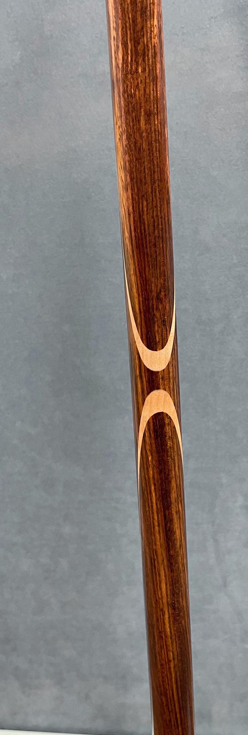 153. Caribbean Rosewood Walking Cane With Olive Grip, and Tiger Maple ...