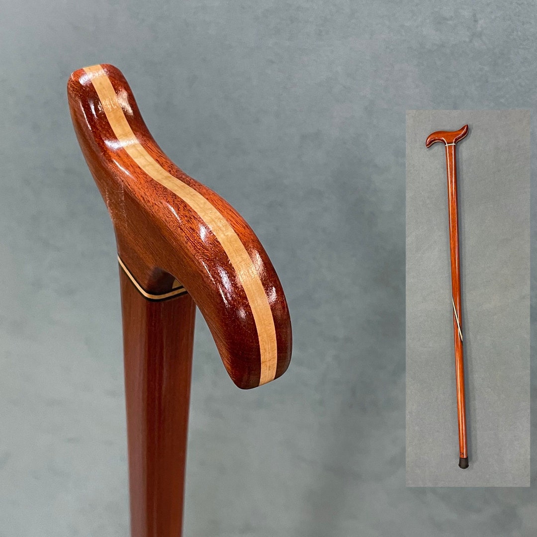 43. OOAK Walking Cane With Bloodwood Shaft and Grip and - Etsy