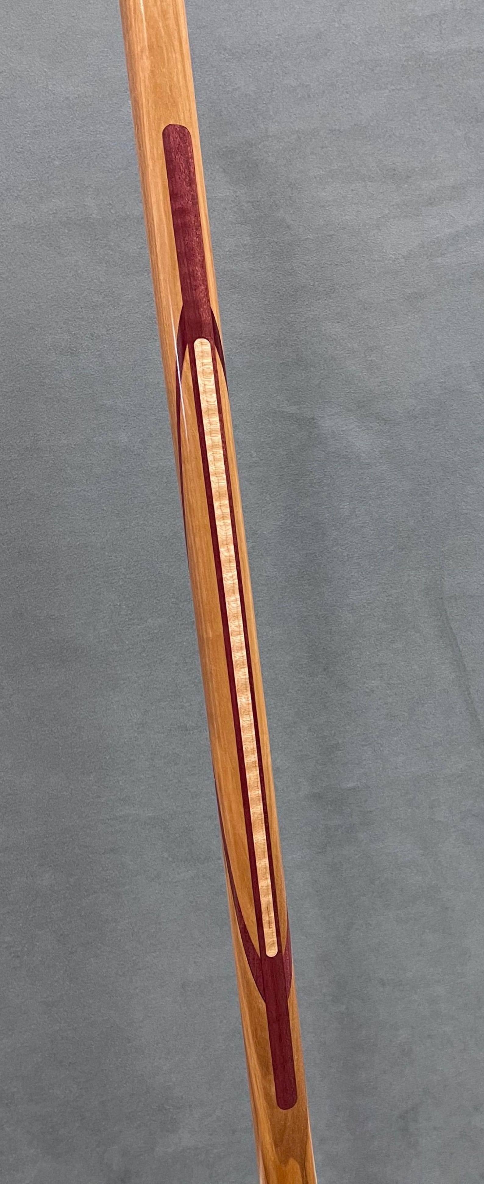 177. Exotic Olive Walking Cane With Purpleheart and Tiger Maple Accents ...