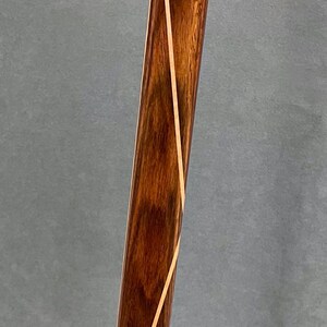 153. Caribbean Rosewood Walking Cane With Olive Grip, and Tiger Maple ...