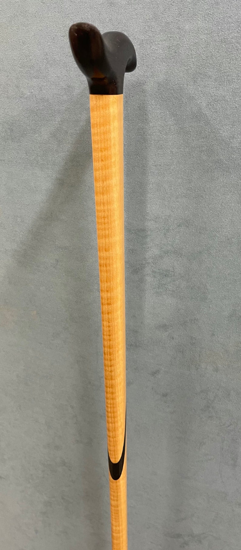 9. One of a Kind Wood Walking Cane, With Curly Maple Shaft, Wenge Grip ...