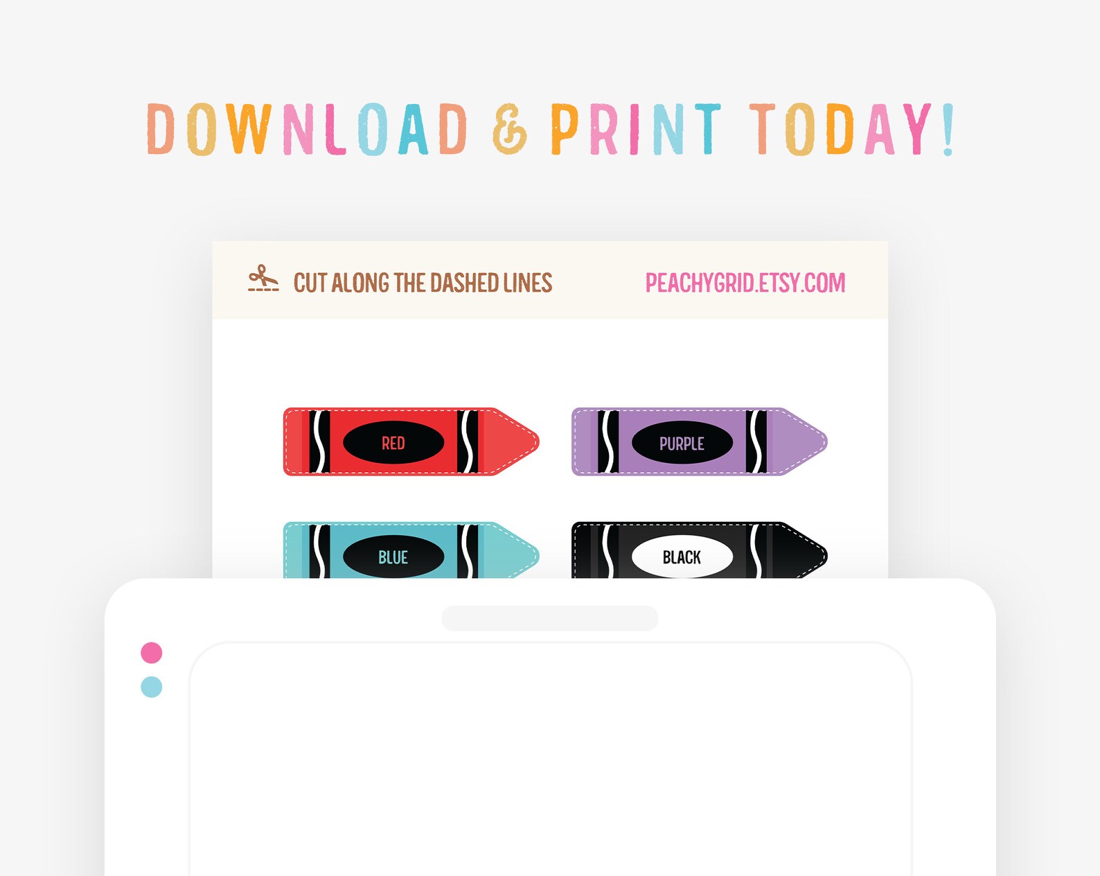 Color Matching Activity Printable - Match the Crayons - Colors Digital ...