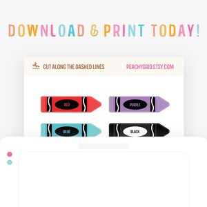 Color Matching Activity Printable - Match the Crayons - Colors Digital ...