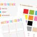 Color Matching Activity Printable - Match the Crayons - Colors Digital ...